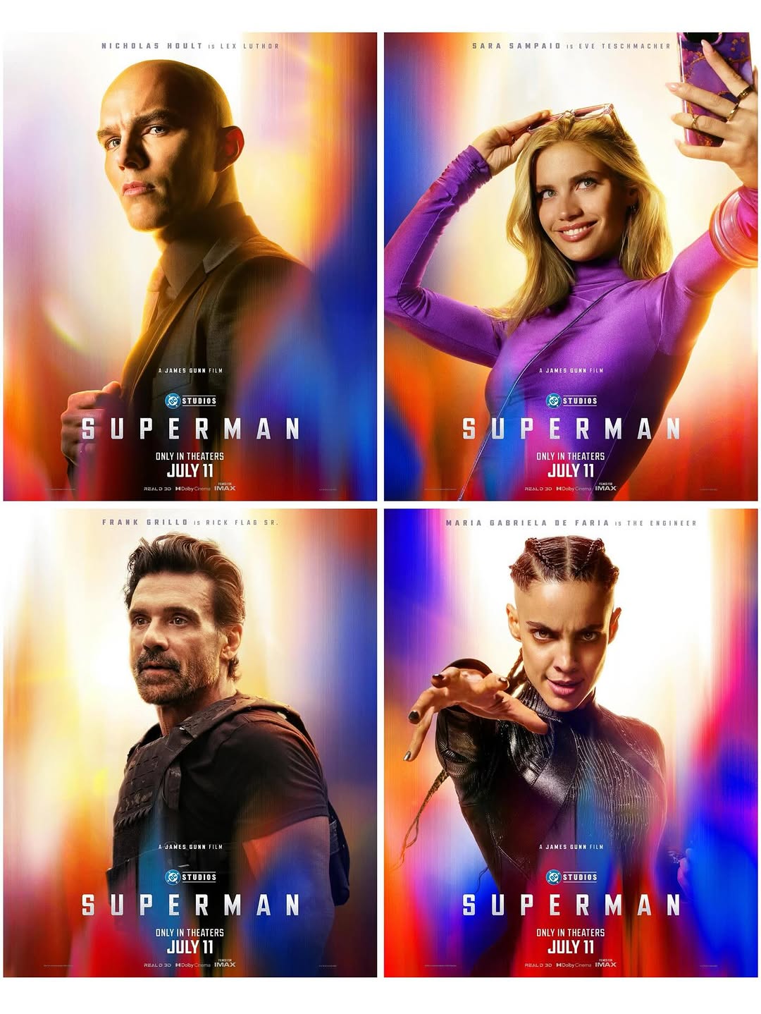 Warner Bros. Unveils Four New Villain Posters for "Superman"