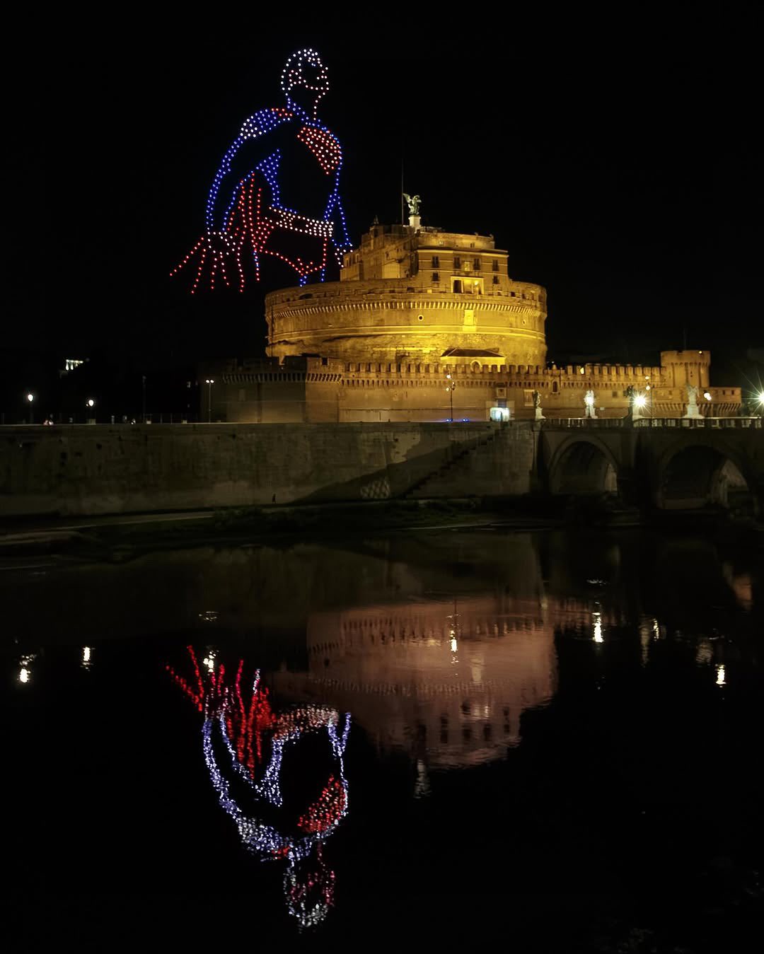 Superman Drone Show Illuminates the Skies Over Rome