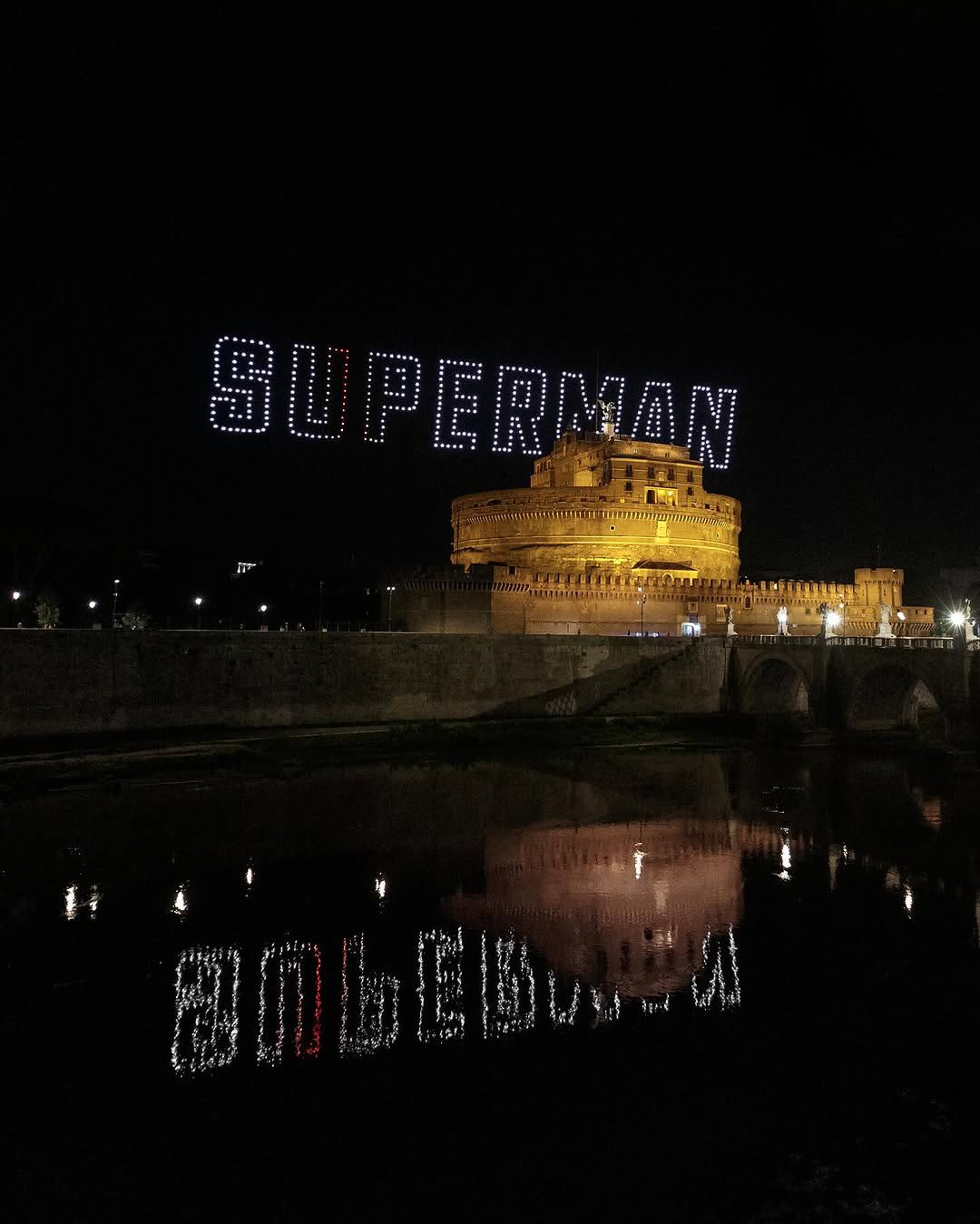 Superman Drone Show Illuminates the Skies Over Rome